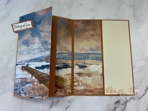 Easy Scenery Fun Fold Card Tutorial – Three Panel Design - Frenchie Stamps