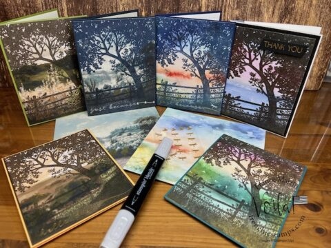 Quick & Elegant Scenery Cards with Designer Paper & Peaceful View ...