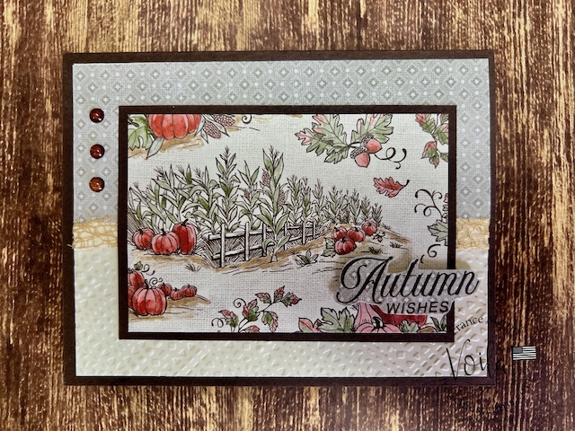 Autumn Toile Designer Paper Card Showcase - Frenchie Stamps