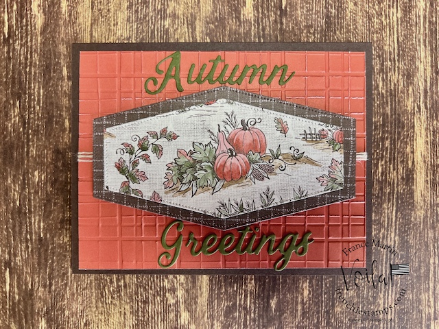 Autumn Toile Designer Paper Card Showcase - Frenchie Stamps