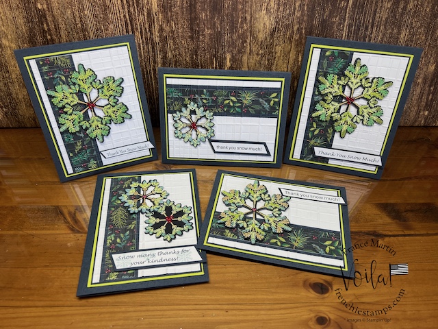 Tips For the Delicate Pines and Coloring the Snowflakes - Frenchie Stamps