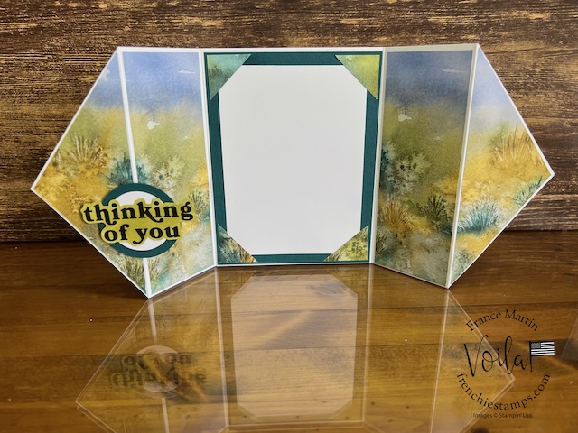 Diamond Gate Fun Fold Card with Thoughtful Journey Paper - Frenchie Stamps