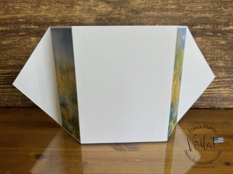 Diamond Gate Fun Fold Card with Thoughtful Journey Paper - Frenchie Stamps